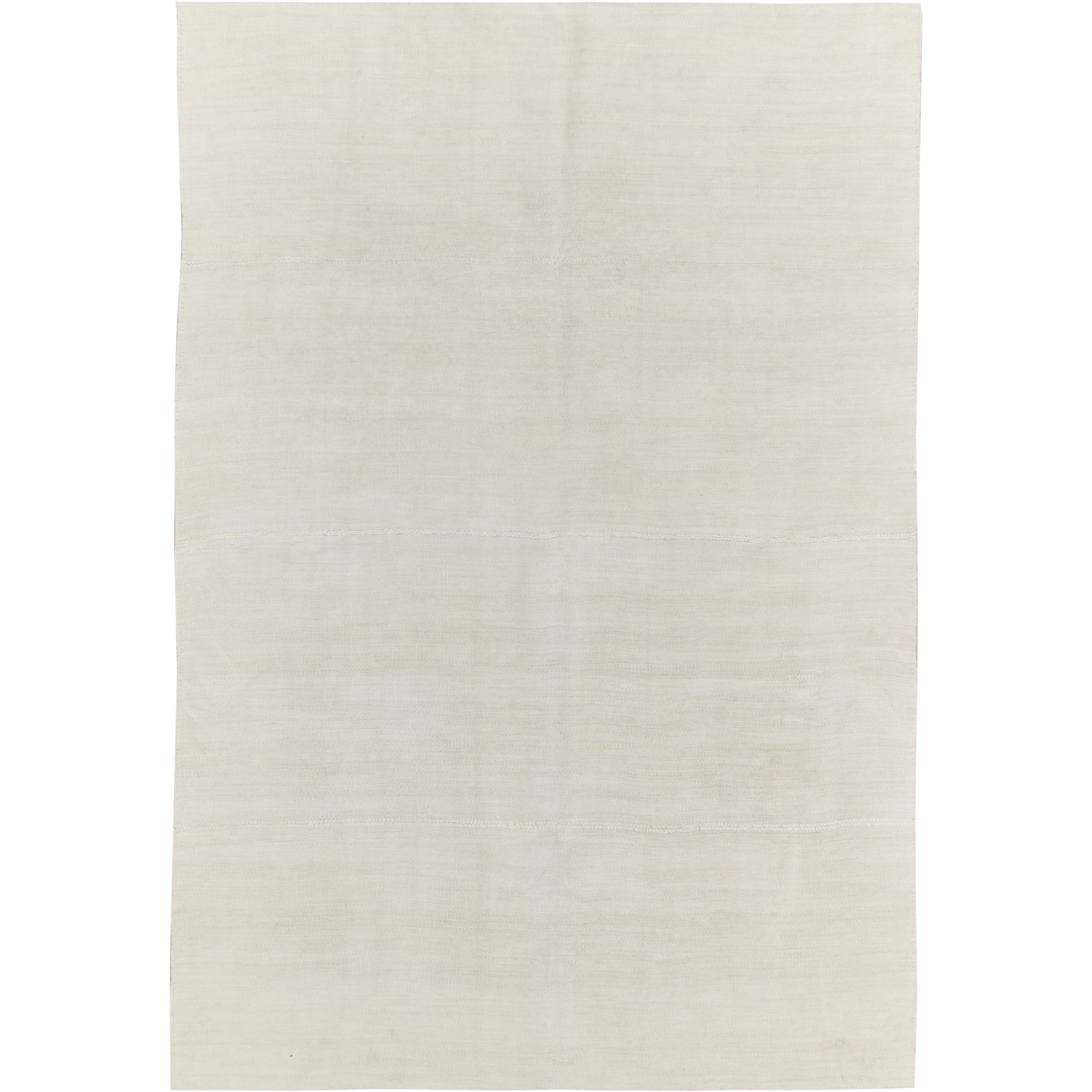 7' x 10' Vintage Turkish Hemp Rug, White - Allegra | Kuden Rugs