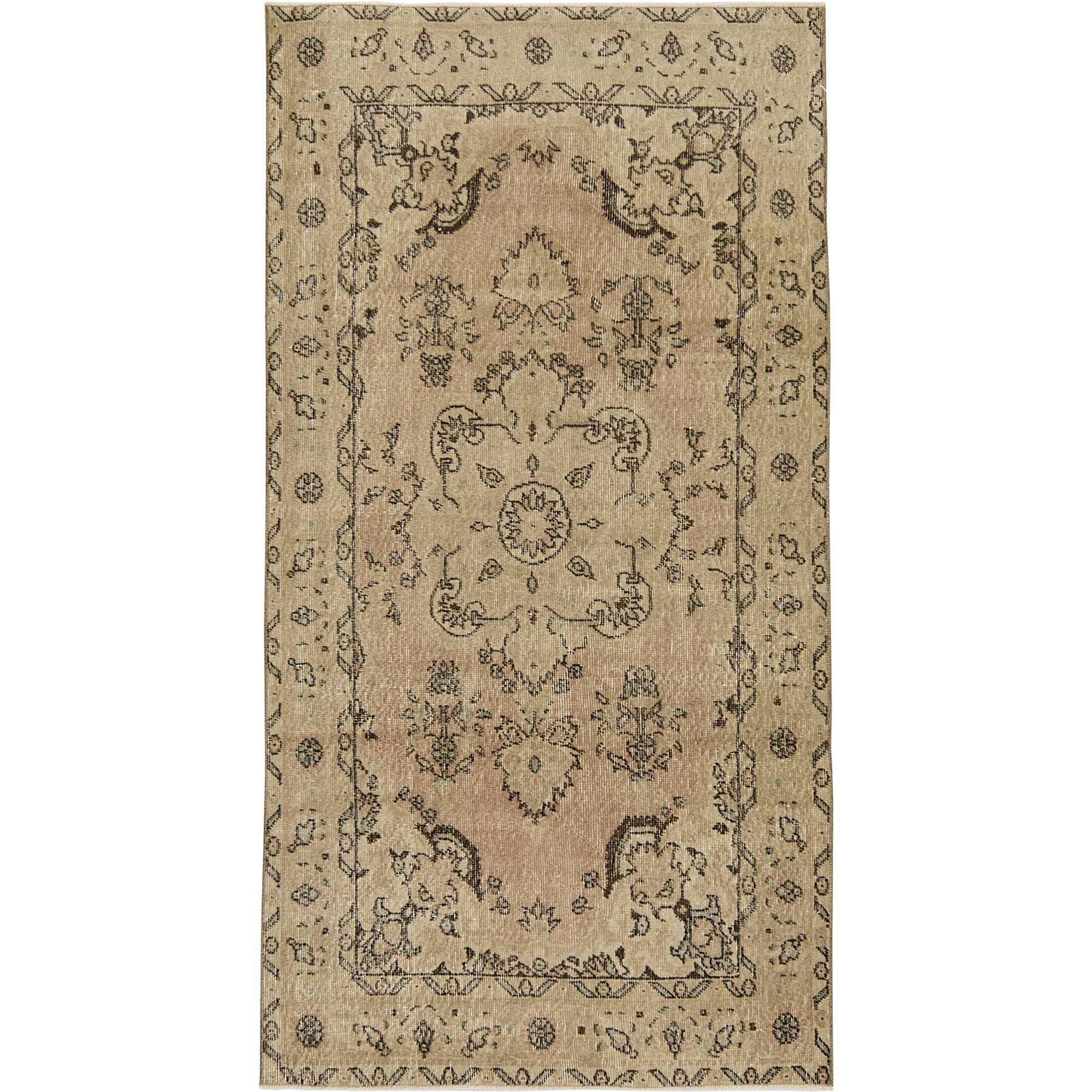 4' x 7' Vintage Turkish Small Rug, Orange - Haylie | Kuden Rugs