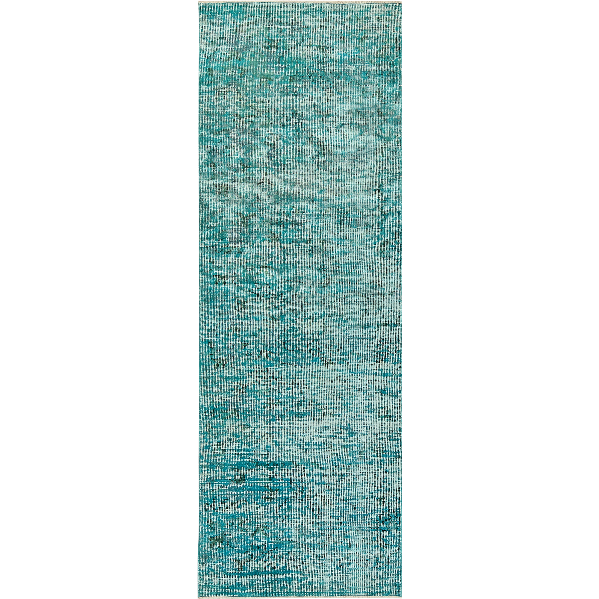 3' x 8' Vintage Turkish Runner, Turquoise - Isabel | Kuden Rugs