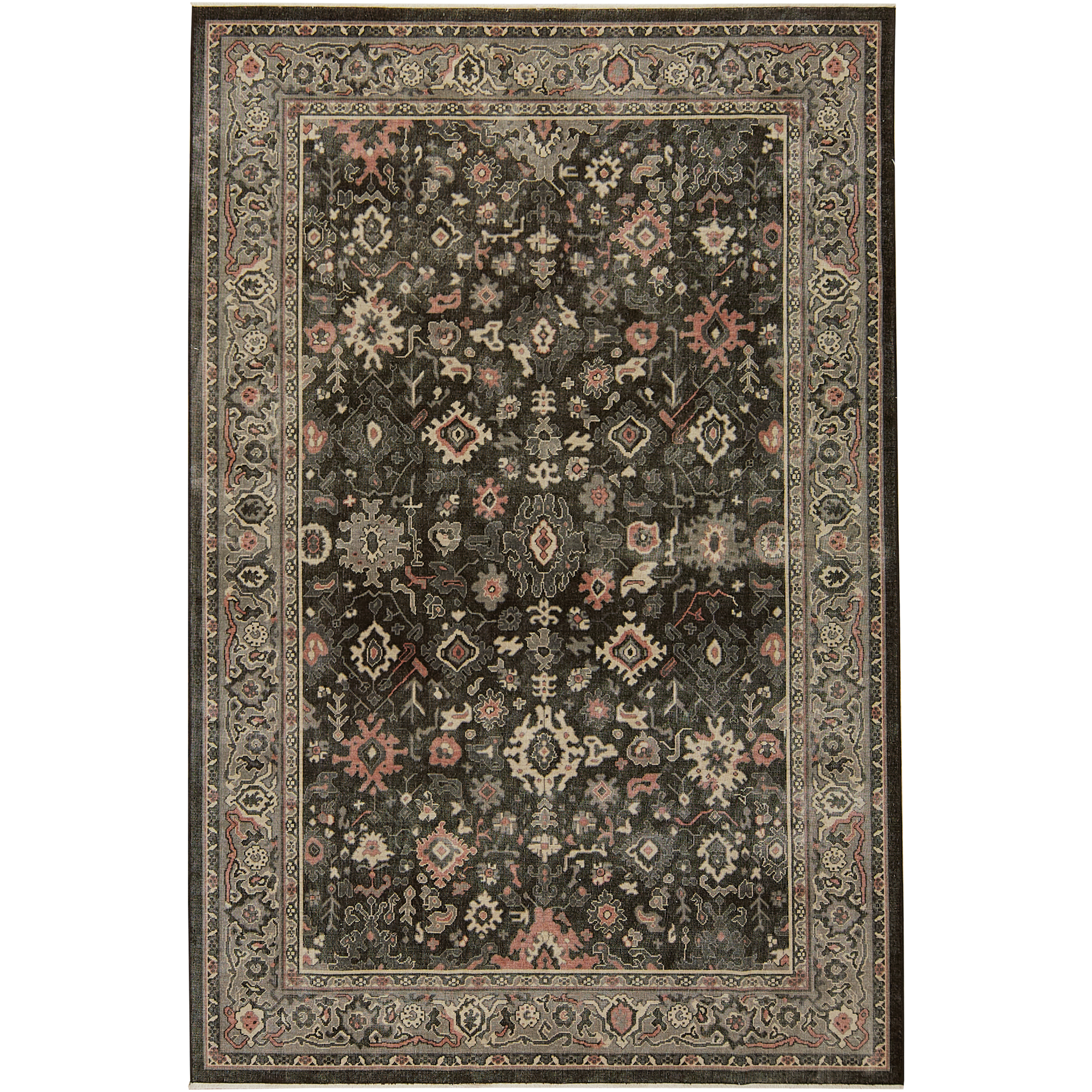 7' x 10' Turkish Area Rug, Black - Jordee | Kuden Rugs