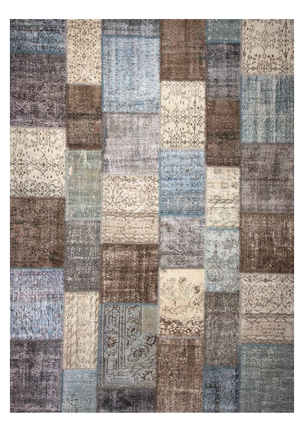 8' x 12' Vintage Turkish Patchwork Rug - Harriet | Kuden Rugs