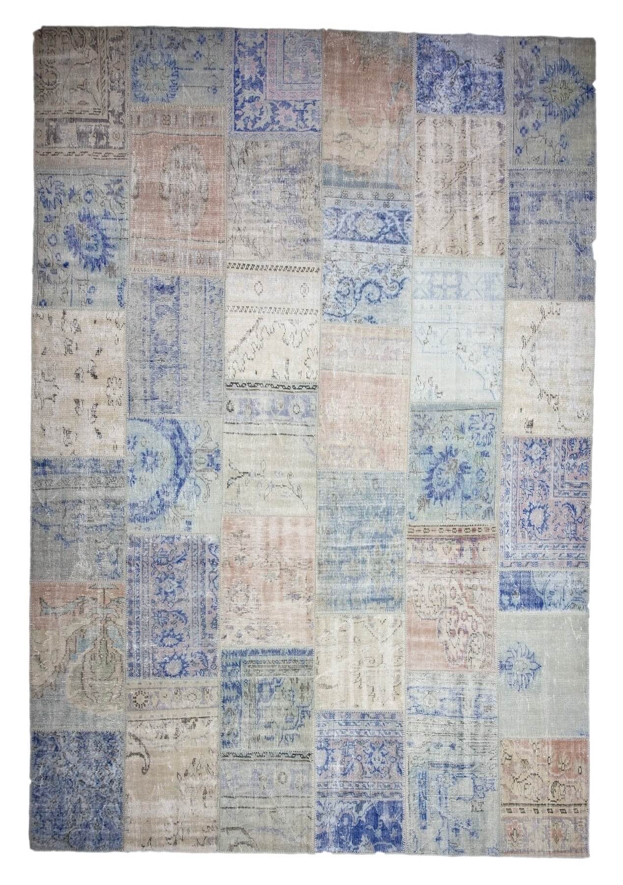 10' x 13' Vintage Turkish Patchwork Rug - Karla | Kuden Rugs